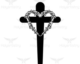 Cross SVG Crown and Cross Cutting File for | Etsy