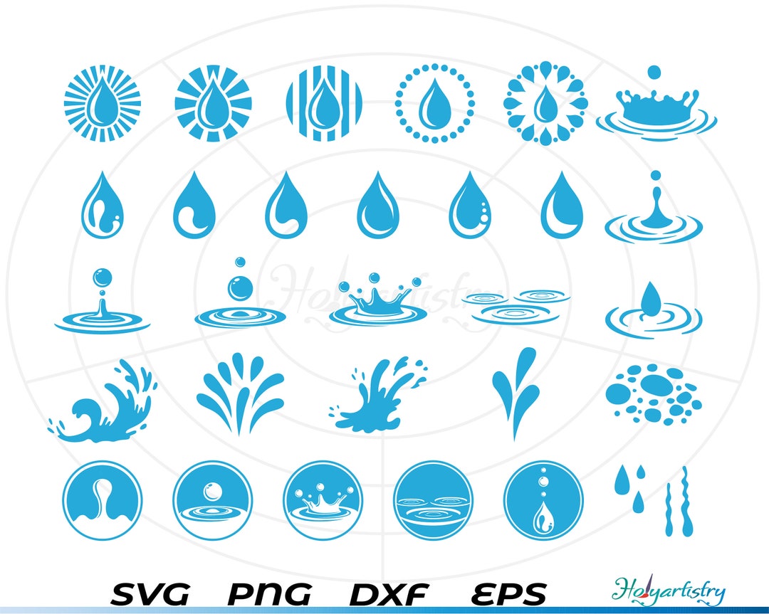 Water Drops Svg, Splash Svg, Water Svg, Rain Drops Svg, Raining Svg ...