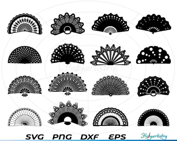 Hand Fan SVG. Hand Fan Png. Hand Fan Clipart. Hand Fan Cut File. Hand ...