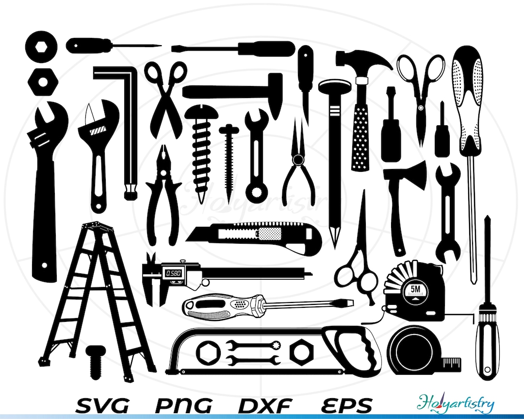 Mechanic Tools Bundle, Tools Clipart, Tools Silhouette, Tools Cricut ...