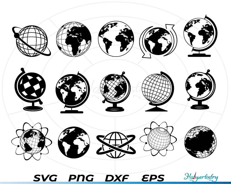 Globe Svg, World Globe Svg, Planet Earth Svg, Earth Svg, Clipart, Cut ...