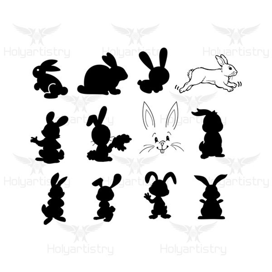 Rabbit SVG, Bunny Cutting File for Cricut,vector,silhouette for ...