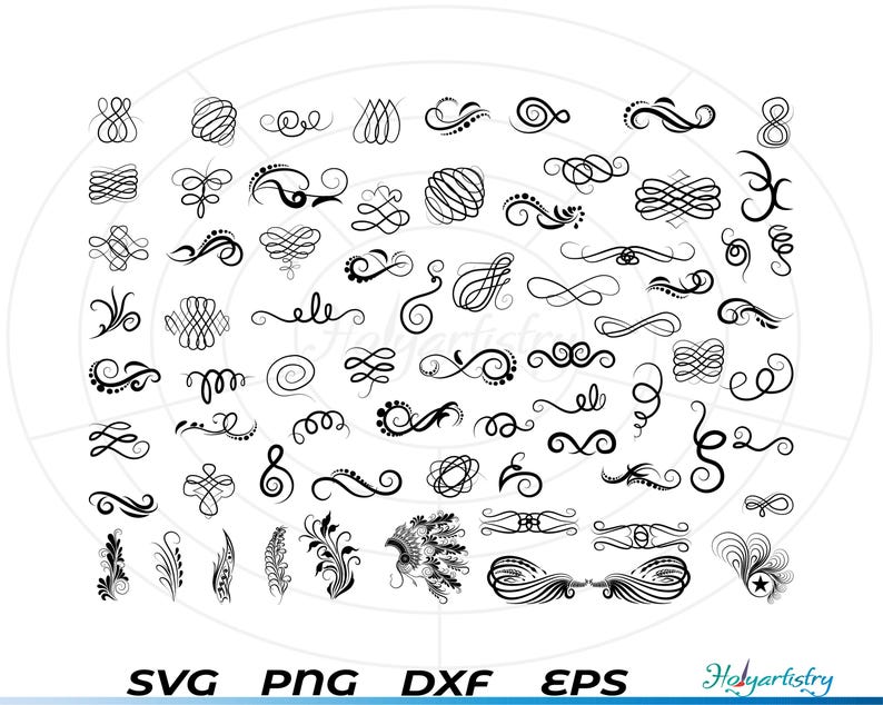 Swirl SVG, Flourish SVG ,swoosh SVG, Stroke Svg, Ornaments Svg ...