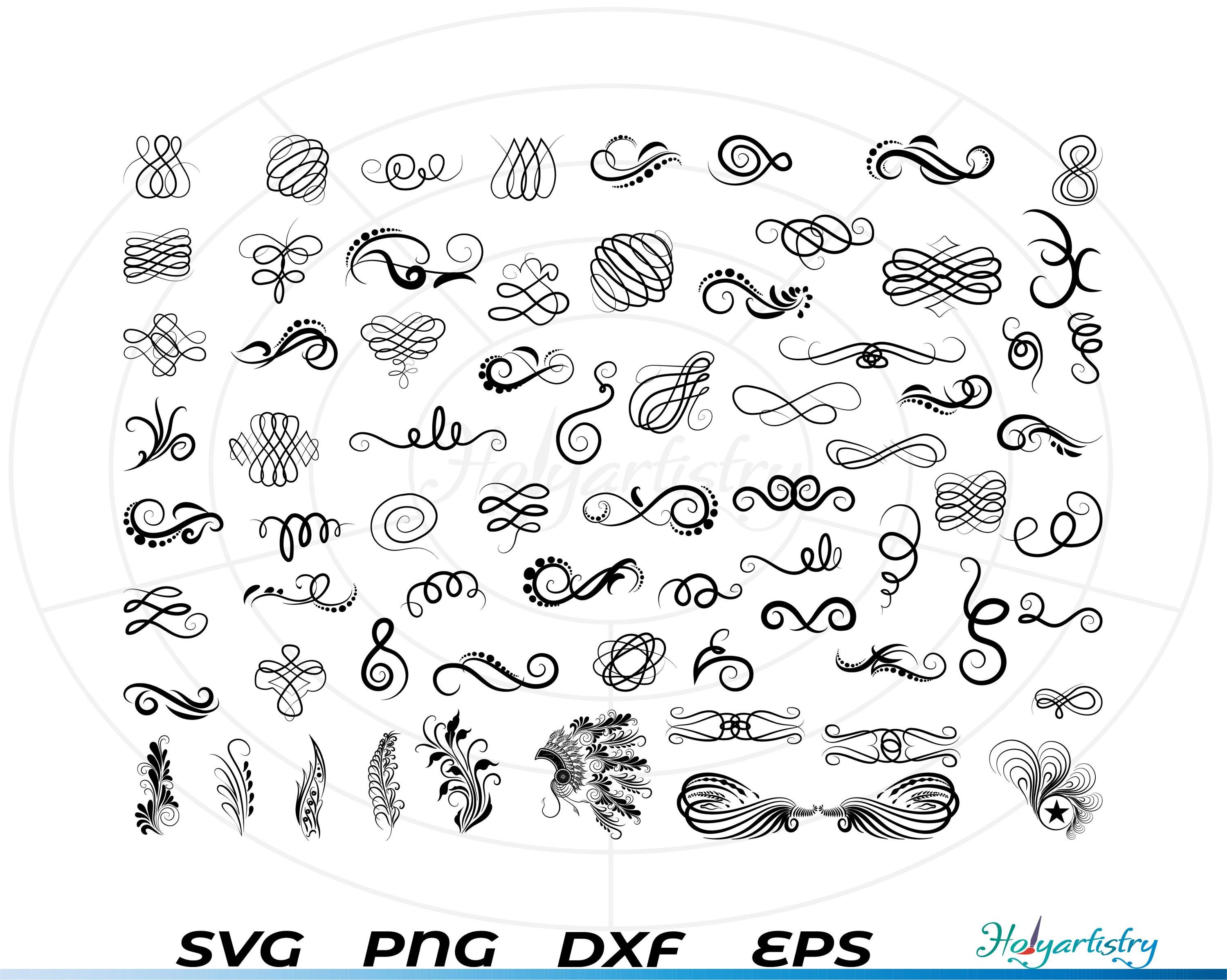 Swirl SVG, Flourish SVG ,swoosh SVG, Stroke Svg, Ornaments Svg ...