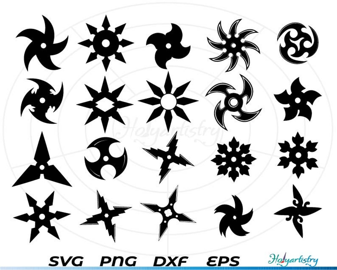 Ninja Star SVG Bundle, Shuriken Svg , Throwing Star SVG, Ninja SVG ...