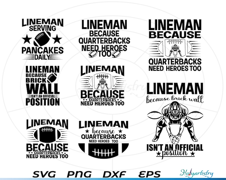 Football Lineman SVG, Lineman Cutting File for Cricut,lineman Vector ...