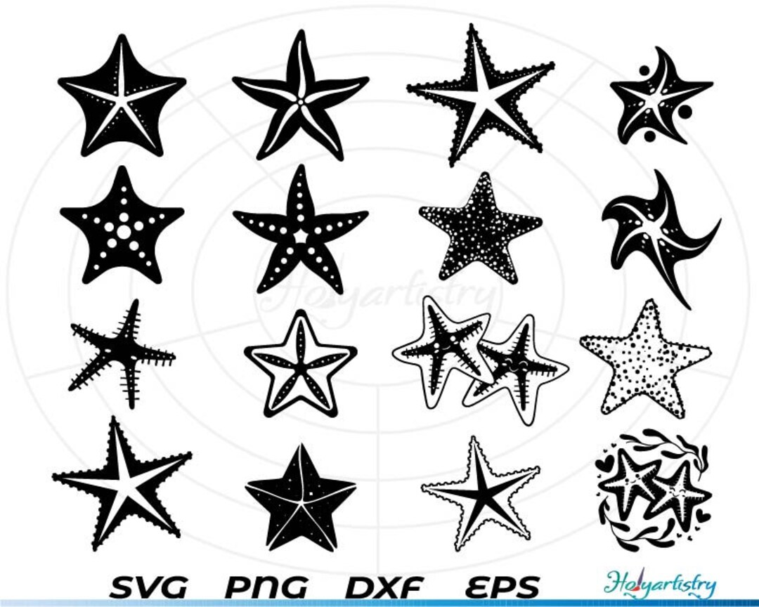 Starfish SVG, Starfish Cricut, Starfish Cut Files, Starfish Silhouette ...