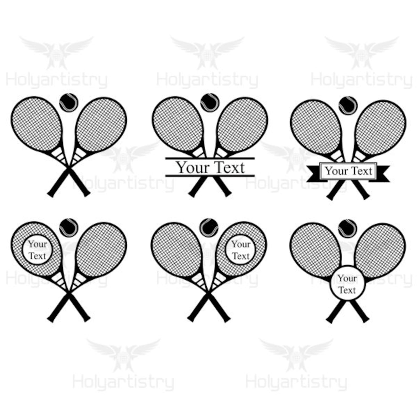 Tennis Racket SVG Tennis Logo Cutting File for - Etsy