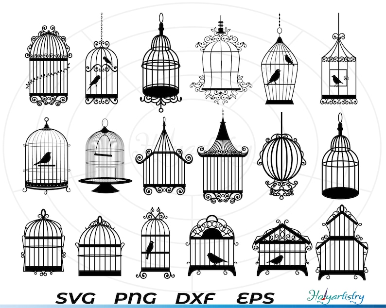 Bird Cage Svg, Bird Cage, Cut Svg File, Birdcage Flowers Svg , Floral ...