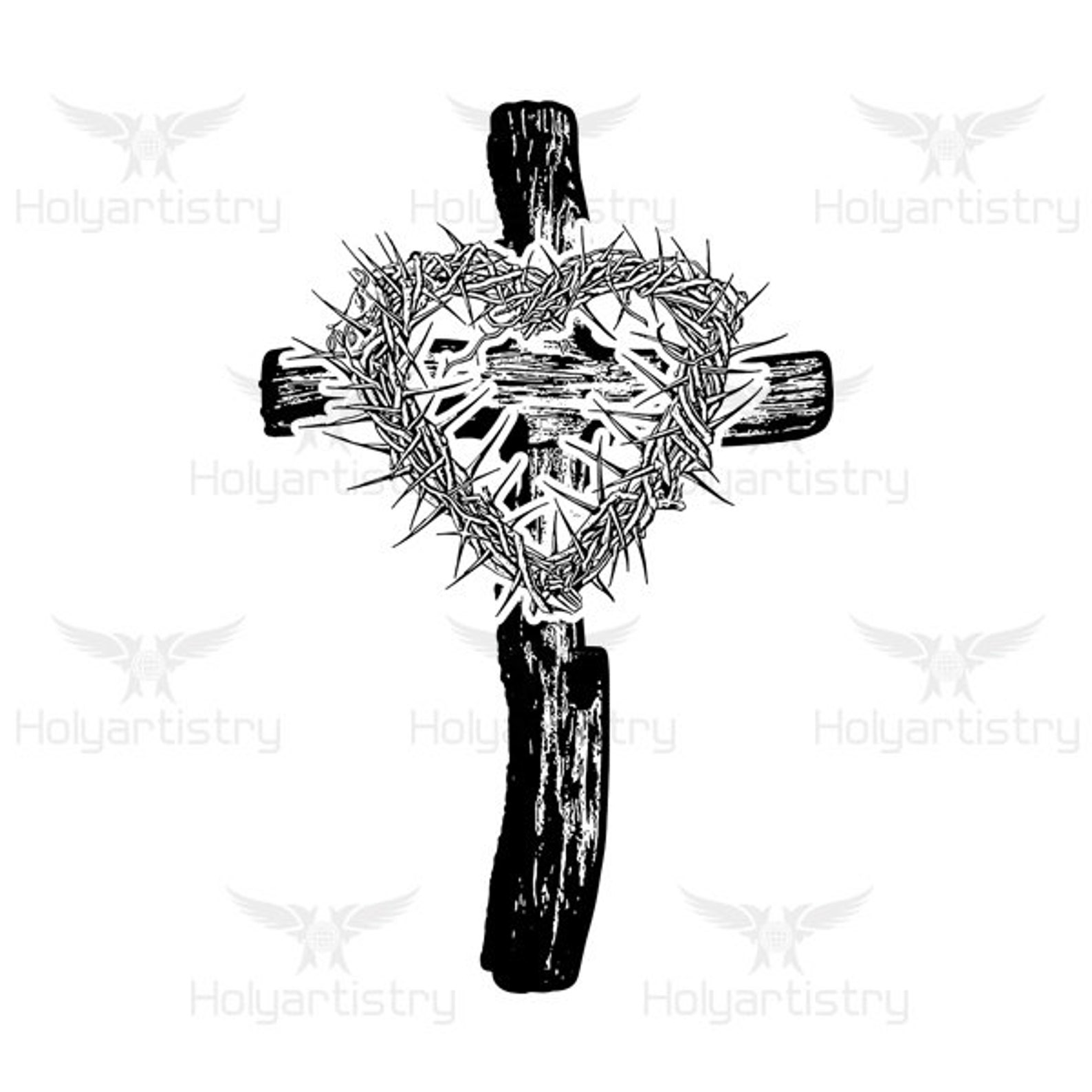 Crown and Cross SVG, Crown and Cross Cutting File for Cricut, Vector ...