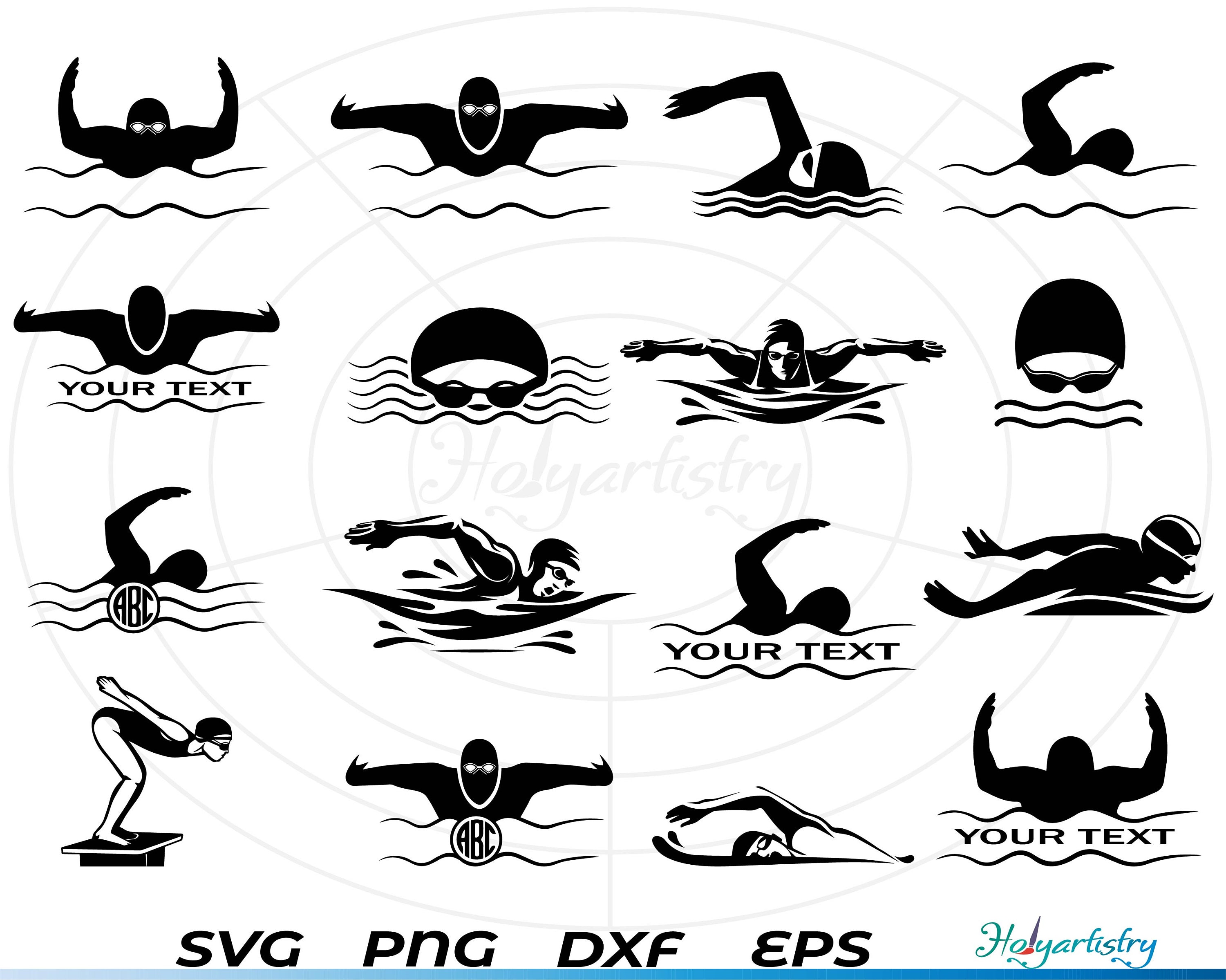 Swimming Svg, Swimmer Svg, Swim Svg, Clipart, Cut Files for Silhouette ...
