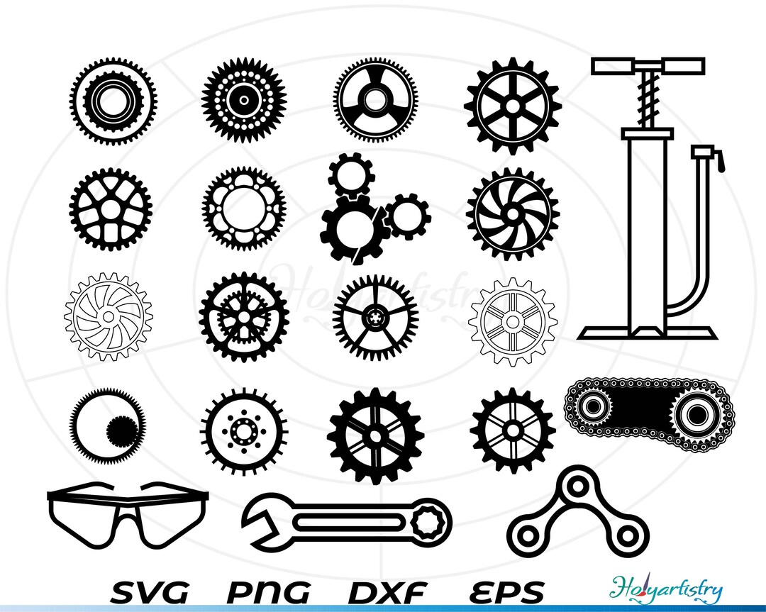 Gears SVG Bundle, Gears Dxf, Gears Png, Gears Clipart, Gears SVG Cut ...