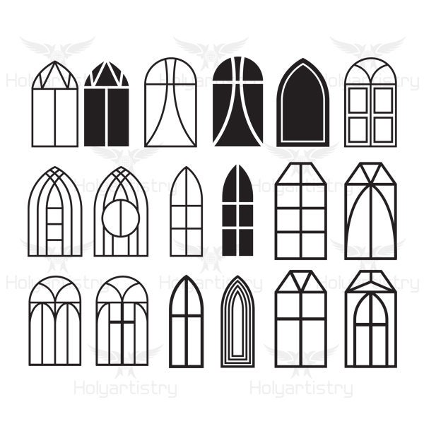Gothic Window Svg - Etsy