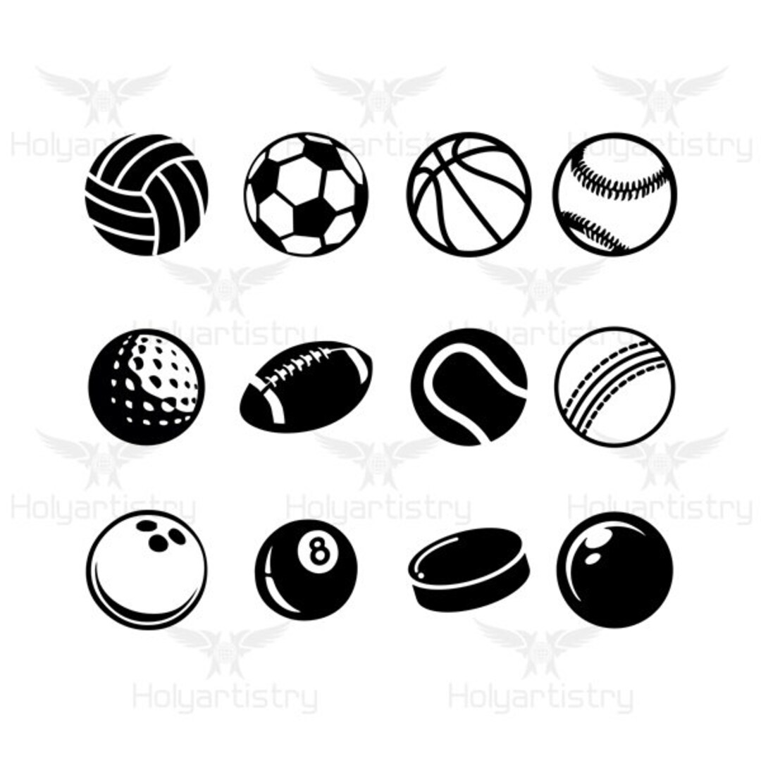 Sport Balls SVG, Balls Bundle Cutting File for Cricut,vector,silhouette ...