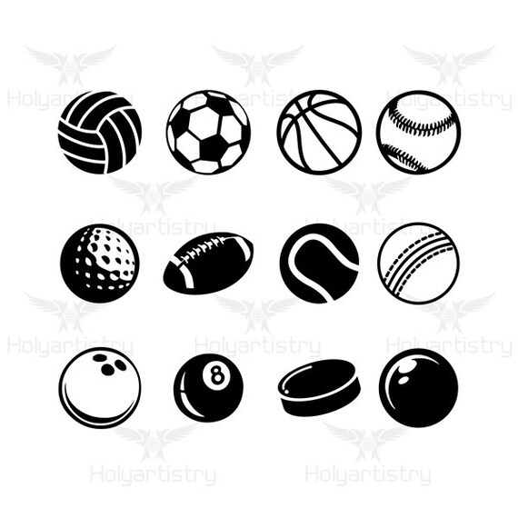 Sport Balls SVG Balls Bundle Cutting File for | Etsy