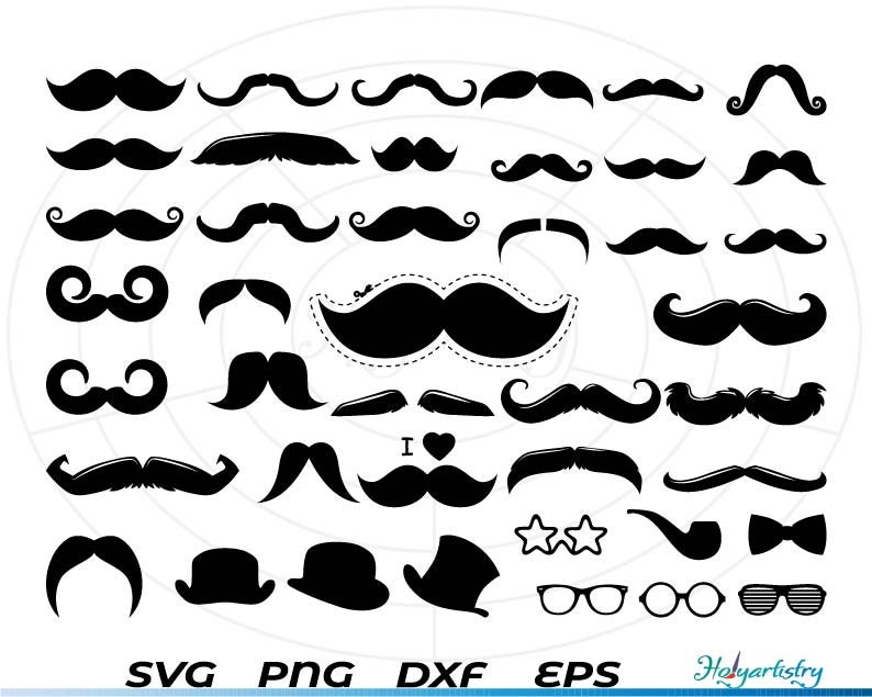 Mustache SVG, Mustaches Svg, Mustache Clipart, Mustache Bundle Svg ...