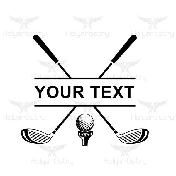 Golf SVG Golf Name Frame and Ball Cutting File for | Etsy