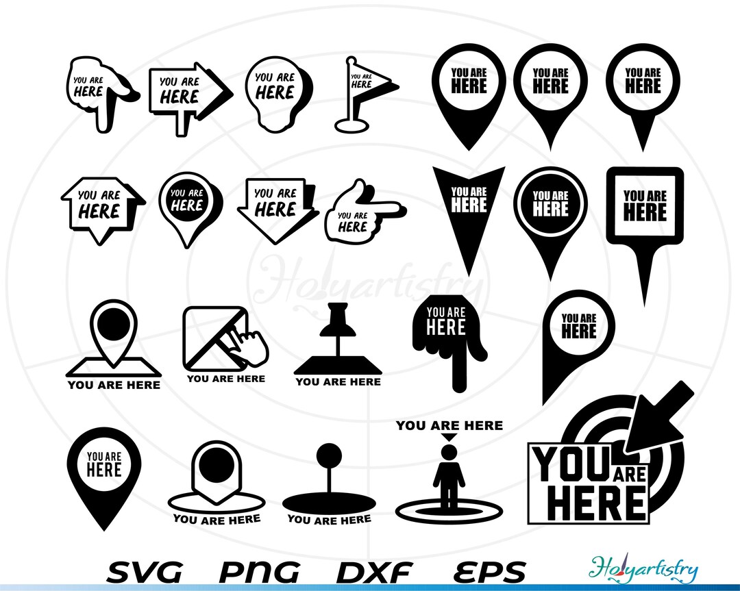 Location Pin SVG Cut File, You Are Here Svg, Map Pin PNG, Map Point ...