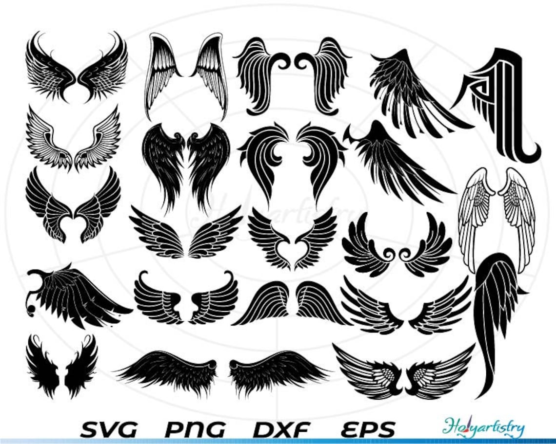 Wings Svg, Angel Wing Svg, Wing Svg, Angel Svg, Wings Clipart, Cut ...