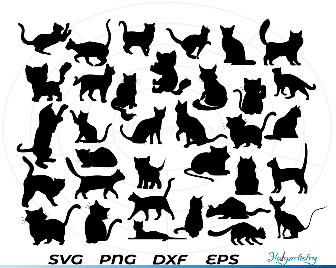 Cats Bundle SVG, Cat SVG, Cats Svg Cut Files for Cricut, Cats Clipart ...