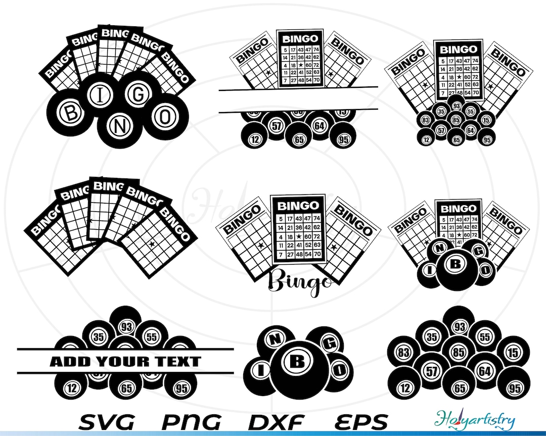 Bingo SVG, Bingo Cutting File for Cricut, Bingo Vector, Bingo Monogram ...