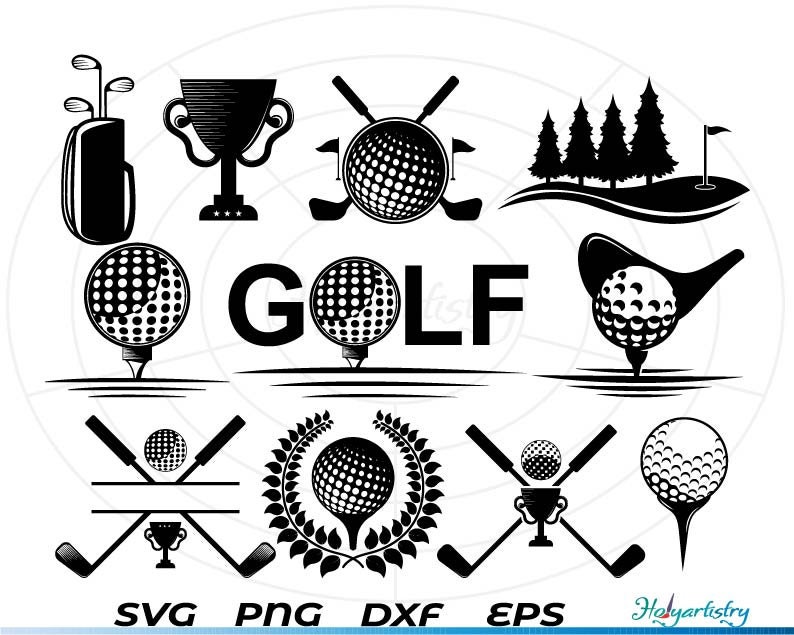 Golf Svg Bundle, Golf Monogram Svg, Split Monogram Svg, Golf Name Frame ...