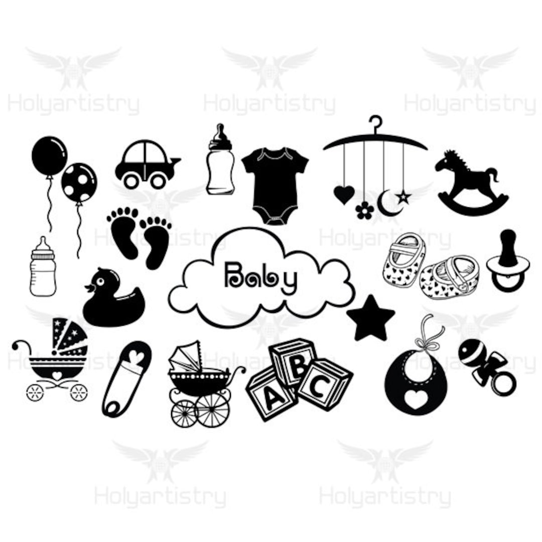 Baby Shower SVG, Newborn Cutting File for Cricut,vector,silhouette for ...