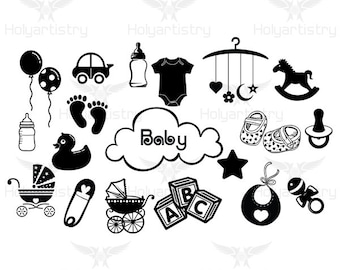 Baby Shower SVG, Newborn Cutting File for Cricut,vector,silhouette for ...