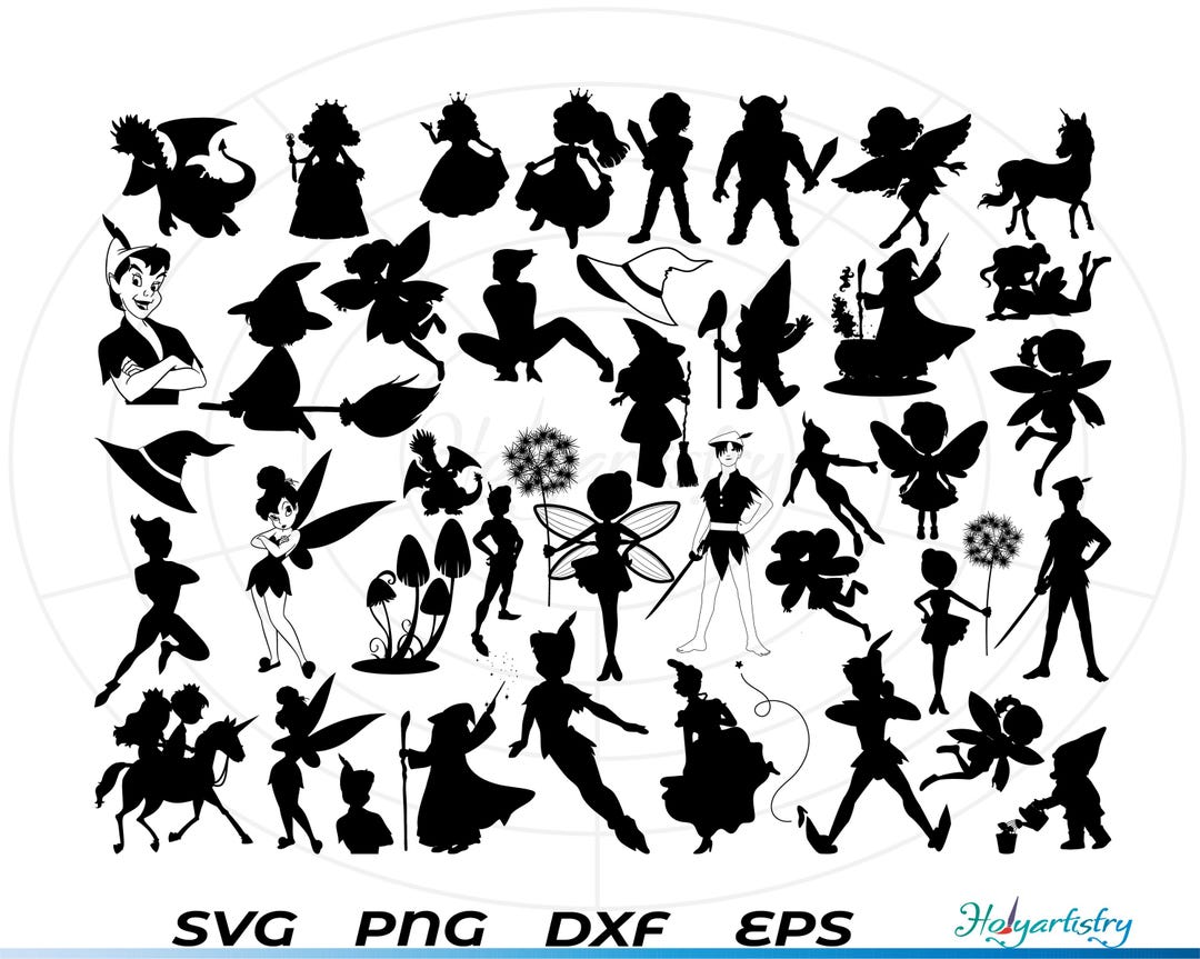 Peter Pan Svg, Bundle Peter Pan, Silhoutette, Shirt Diy, Peter Pan ...