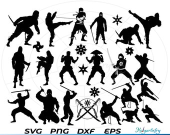 Ninja SVG Bundle, Ninja Cricut, Ninja Silhouette, Ninja Cut File, Ninja ...