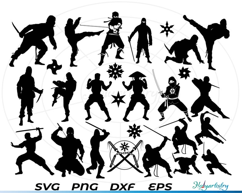 Ninja SVG Bundle, Ninja Cricut, Ninja Silhouette, Ninja Cut File, Ninja ...