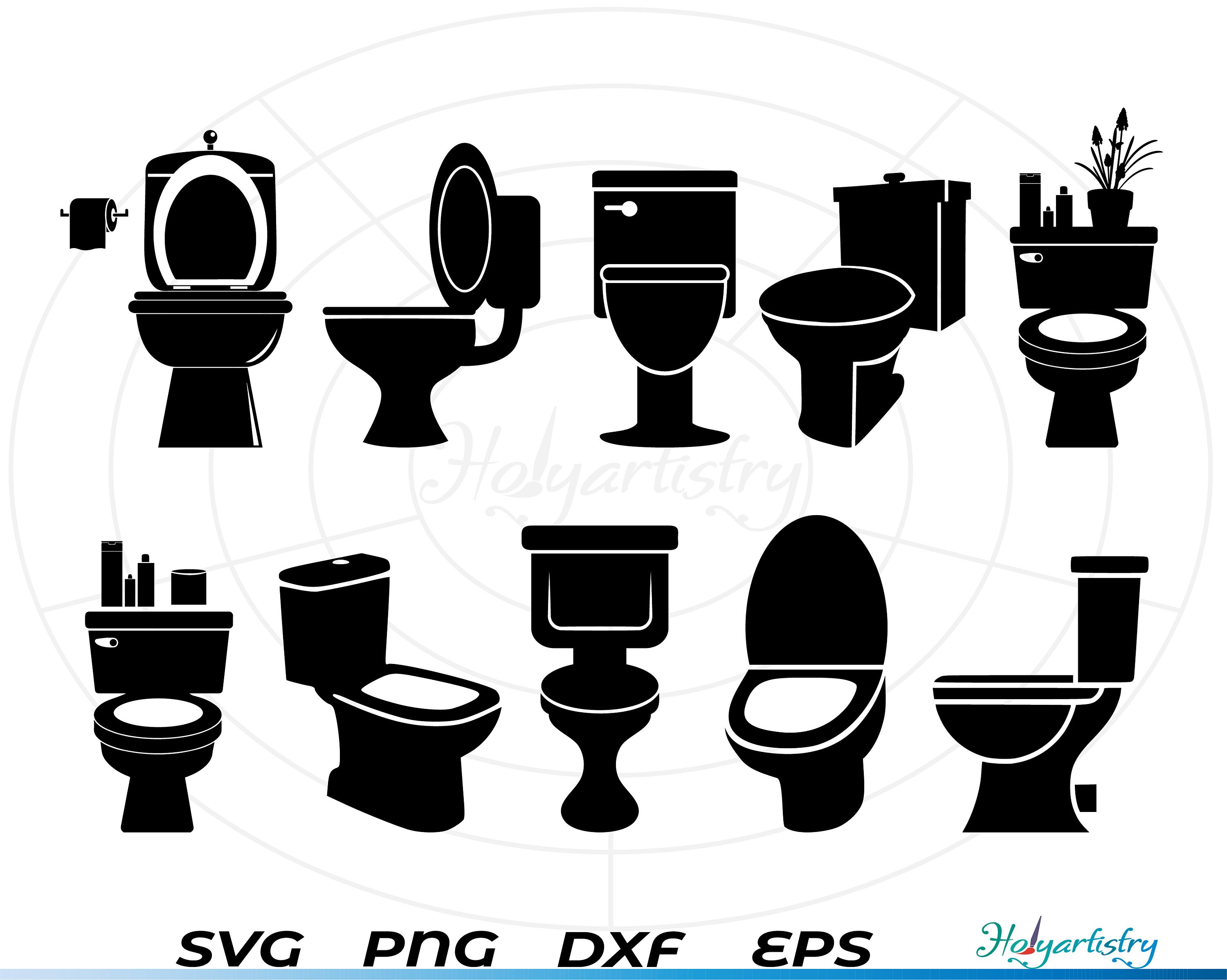 Toilet SVG Bundle, Svg Files for Cricut, Plumber Svg, Toilet Clipart ...