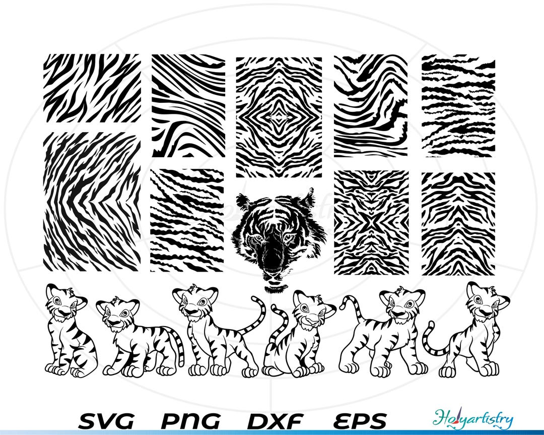 Tiger Stripes SVG, Tiger Pattern Svg, Bengal Tiger Pattern , Animal ...