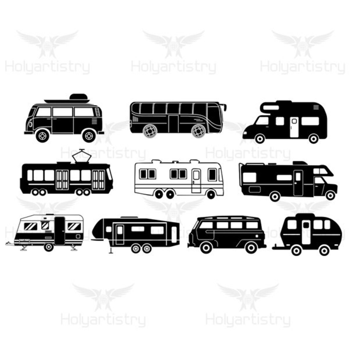 Tourist Bus SVG, School Bus Bundle Cutting File for Cricut,vector ...