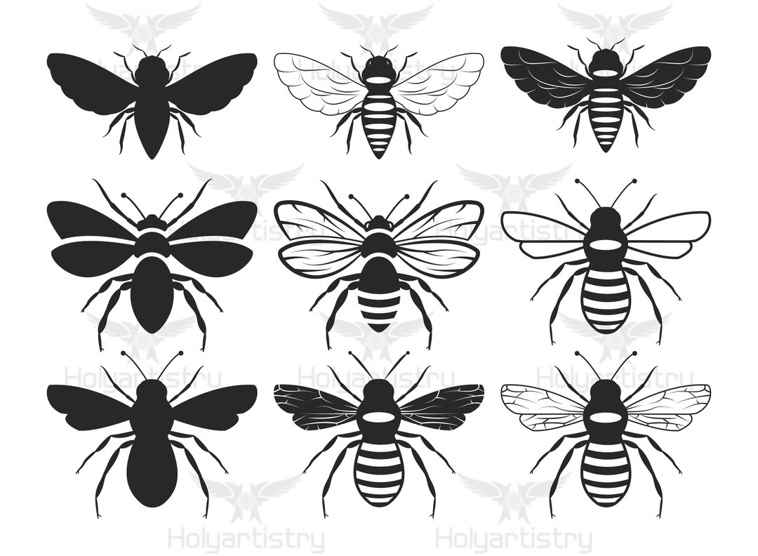 Bee SVG, Honey Bee Cutting File for Cricut, Bumble Beevector,silhouette ...
