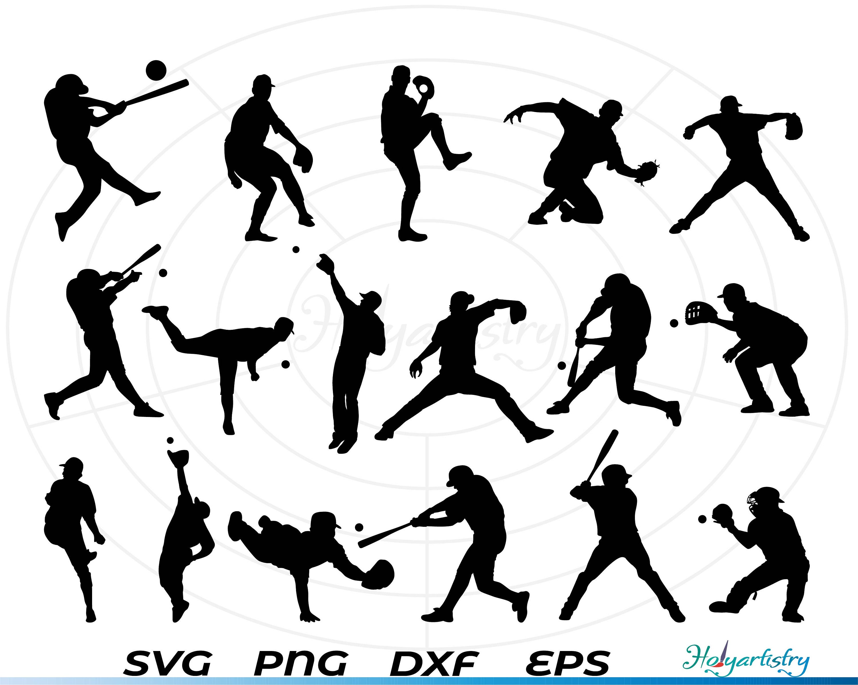Baseball Player Svg - Baseball Player Silhouette - Baseball Player Cut ...