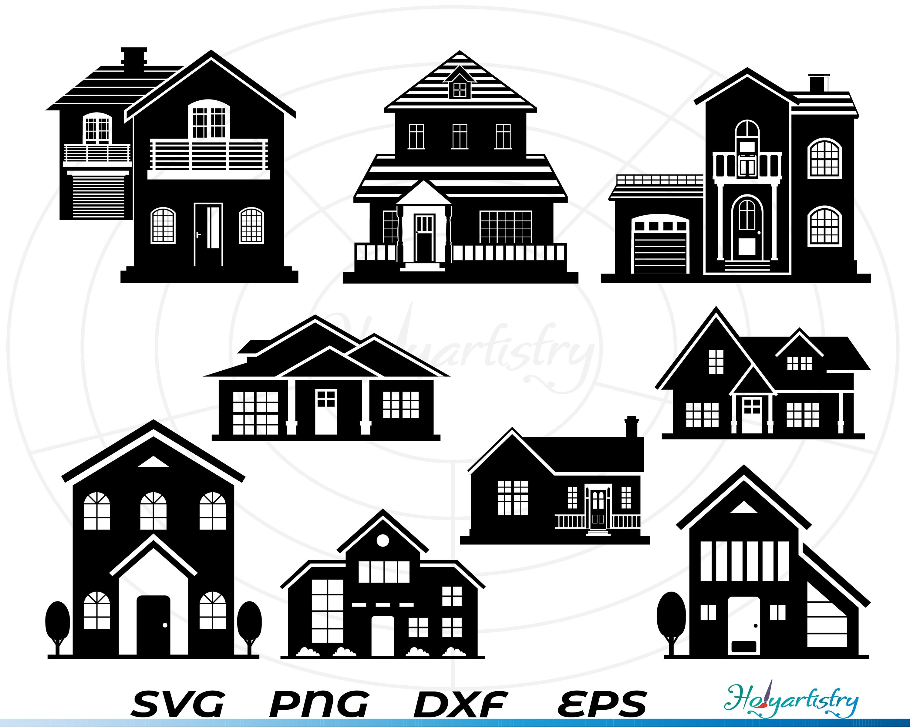 Little House Svg, Building Svg, Home Svg, House Silhouette, House Cut ...