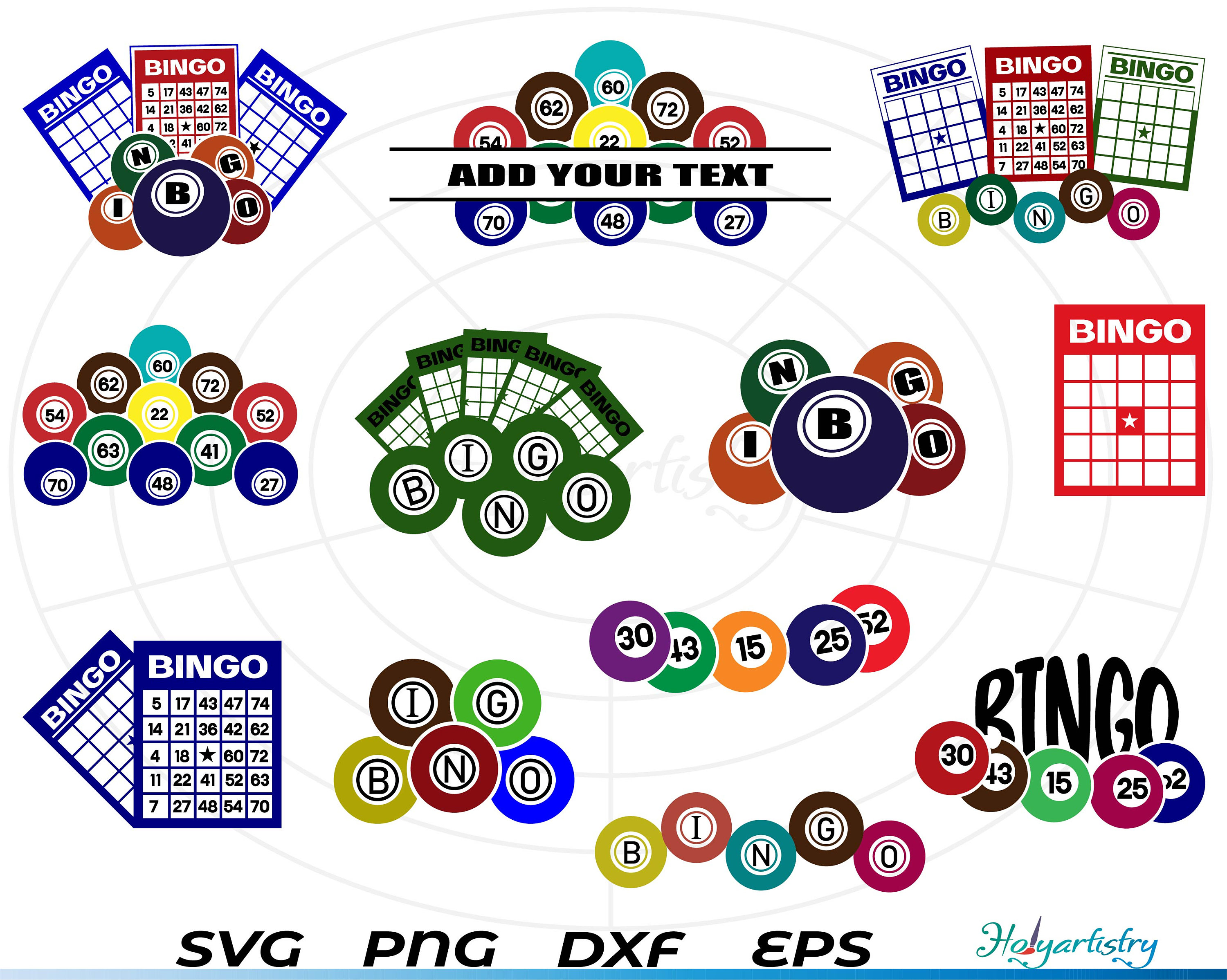 Bingo SVG, Bingo Cutting File for Cricut, Bingo Color Vector, Bingo ...