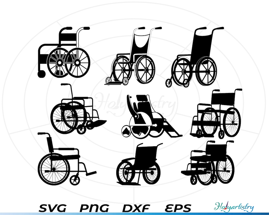 Wheelchair Svg Bundle, SVG Files for Cricut, Wheel Chair Silhouette ...