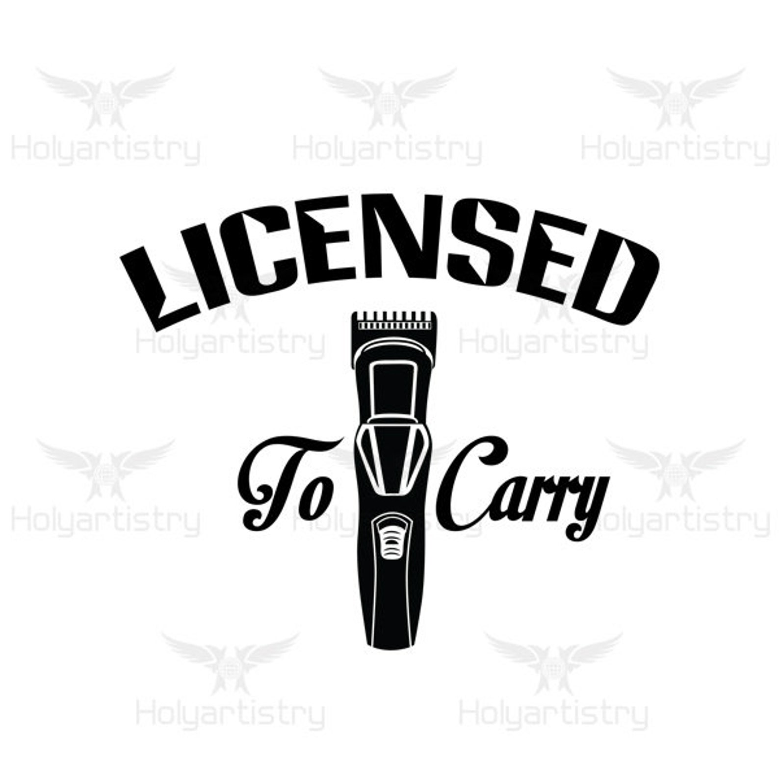 Hair Trimmer SVG Licensed to Carry Svg and Cutting File for - Etsy