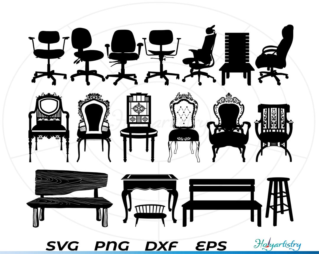 Chair Svg, Wooden Chair, Decorative Chair, Chair Vector, Chair ...