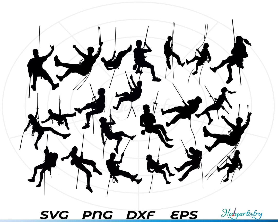 Rappelling Svg, Rope Climbing Svg, Climbing Svg, Rock Climbing Svg ...