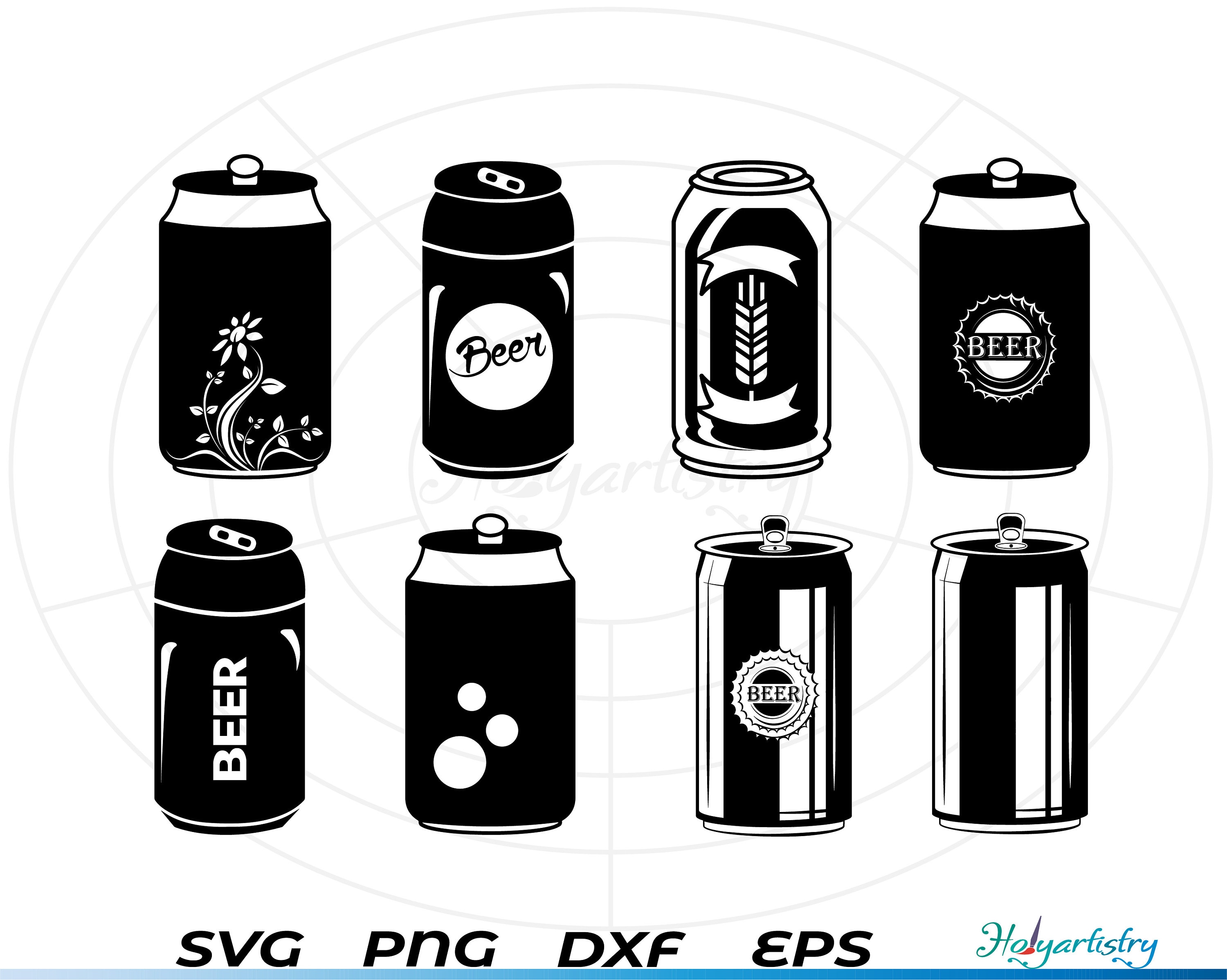 Beer Can SVG, Soda Can Svg, Aluminum Can Svg, Clipart, Cut Files for ...