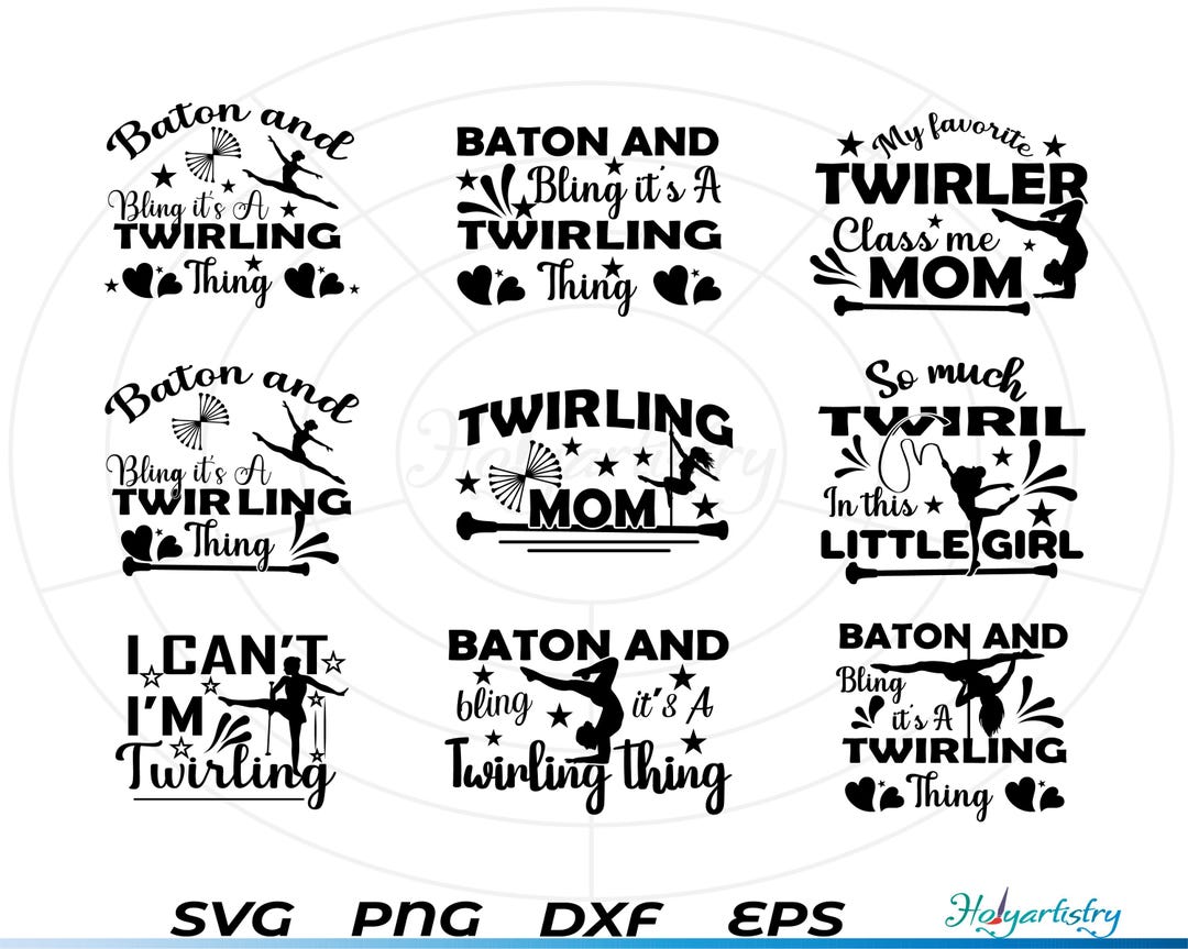 Baton Twirling Bundle SVG, Baton Dancing Girl Svg, Majorette Svg, Baton ...