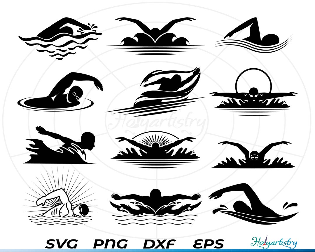 Swimmer Svg, Swimming Svg, Swim Svg, Clipart, Cut Files for Silhouette ...