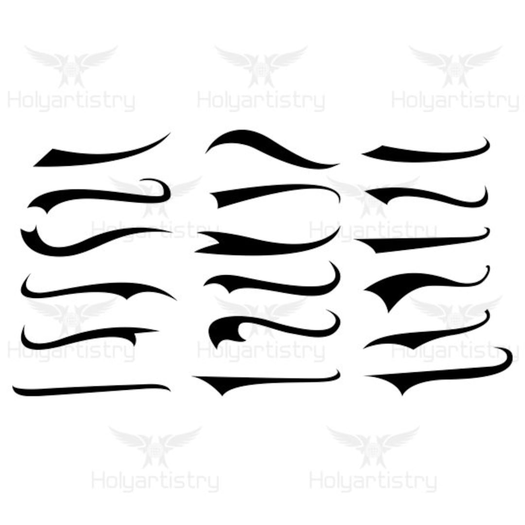 Text Tails SVG, Font Tails Cutting File for Cricut,vector,silhouette ...