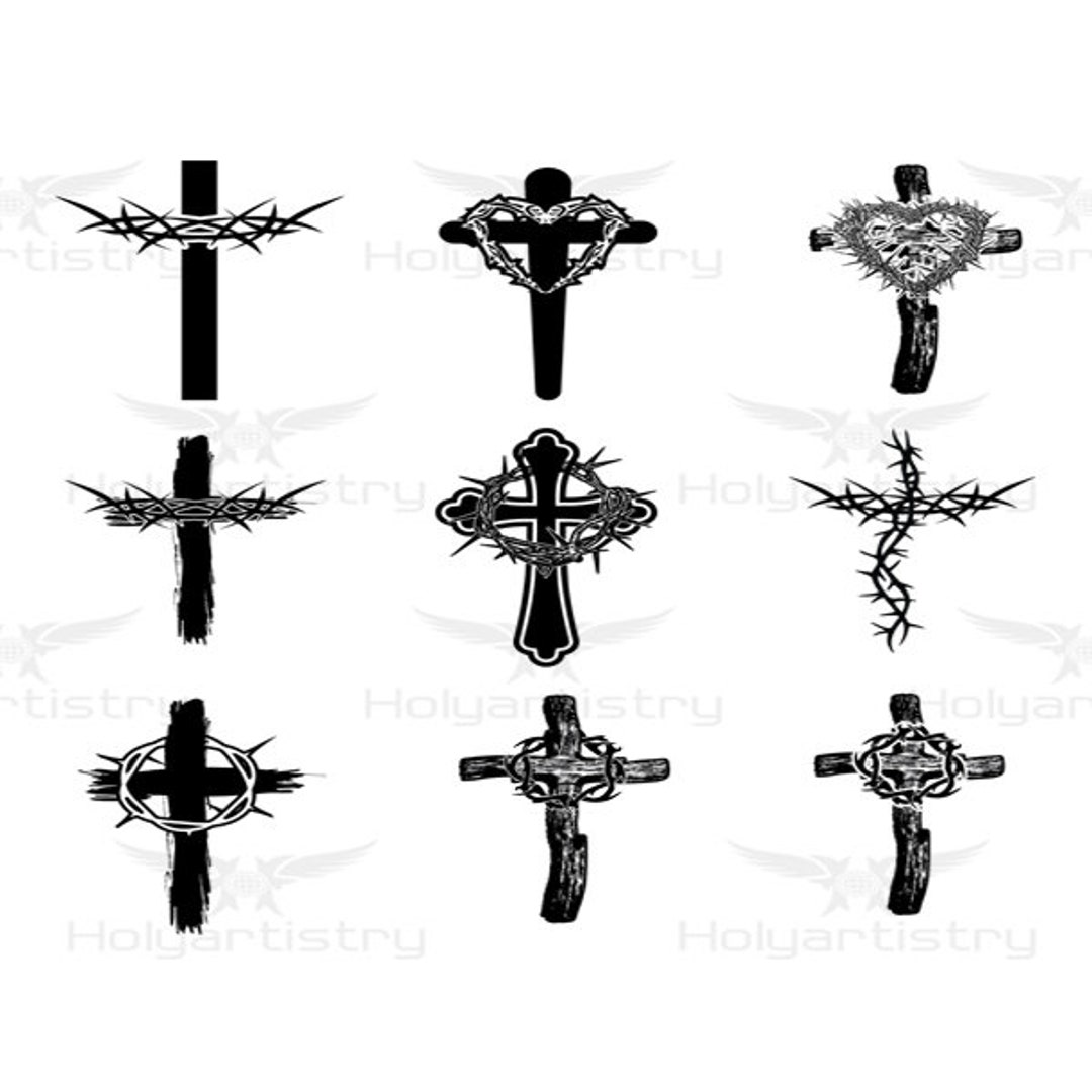 Crown and Cross SVG, Crown and Cross Cutting File for Cricut, Vector ...