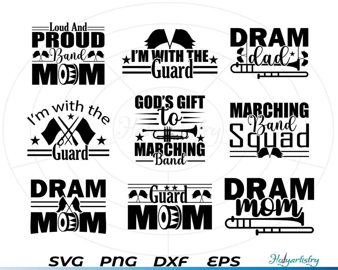 Marching Band Svg, Band Svg, Marching Svg, Clipart, Cut Files for ...