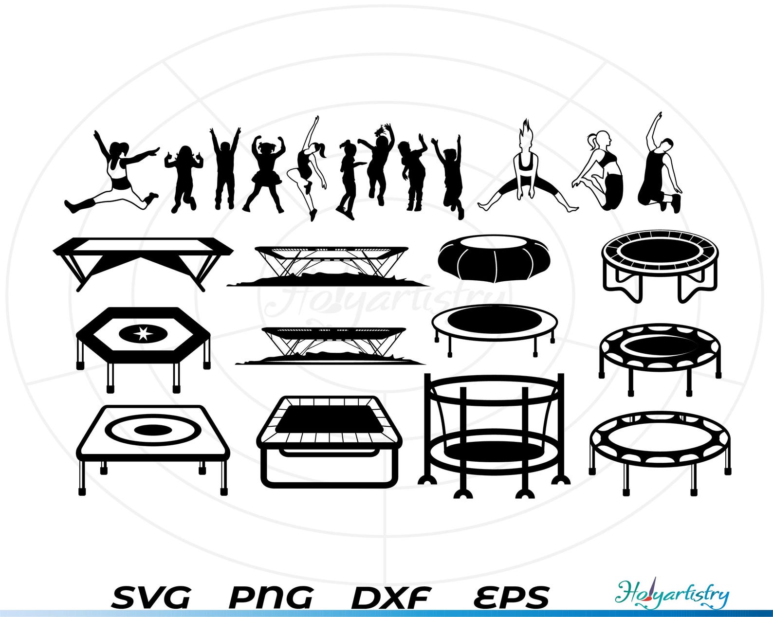 Trampoline Jump SVG, Trampoline Jump Vector, Cricut File, Clipart ...