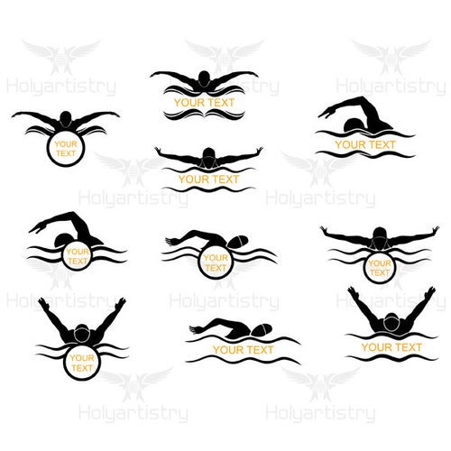 Swimming SVG Swimmer Cutting File for Cricut Swim Vector - Etsy